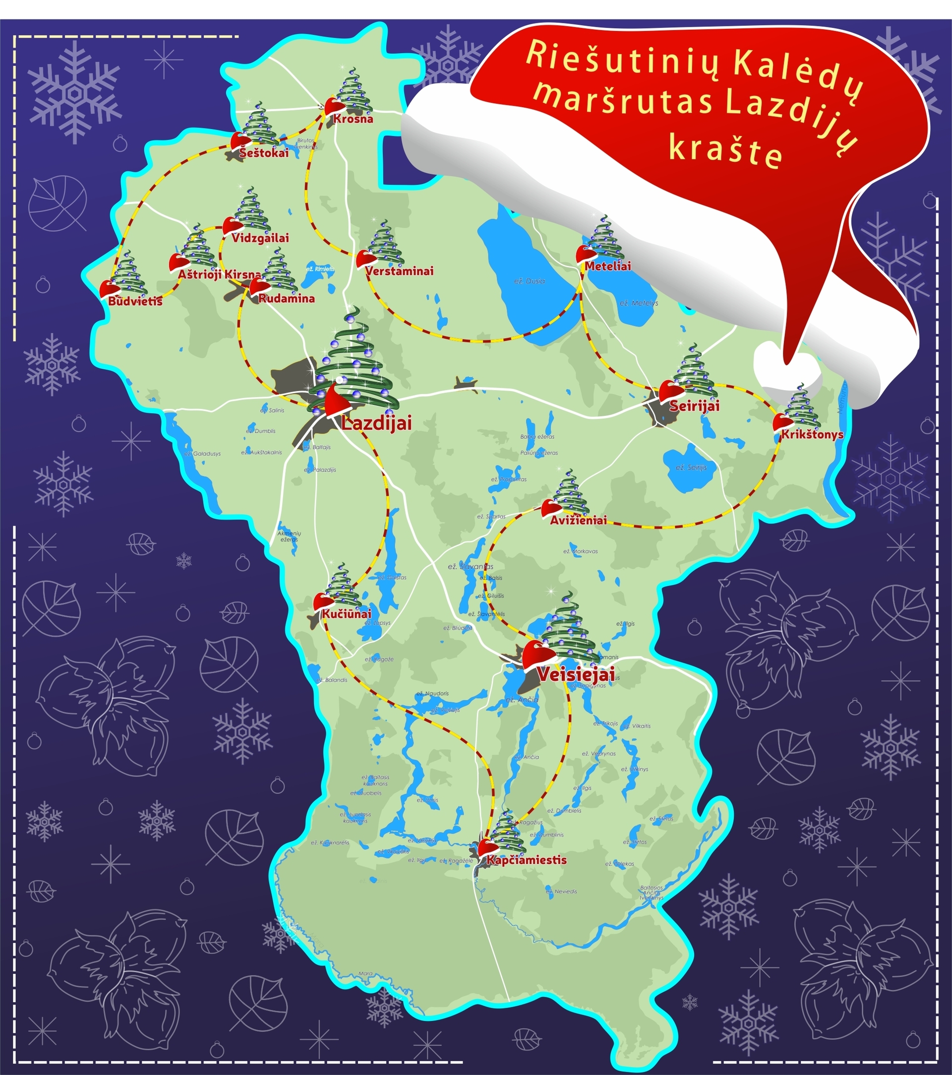 The route of nut Christmas in Lazdijai region
